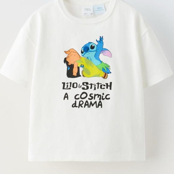 Zara | Shirts & Tops | Zara Lilo Stitch Graphic Tee | Poshmark